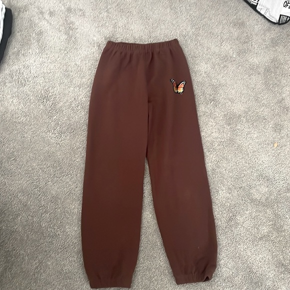SHEIN | Bottoms | Brown Butterfly Sweats | Poshmark
